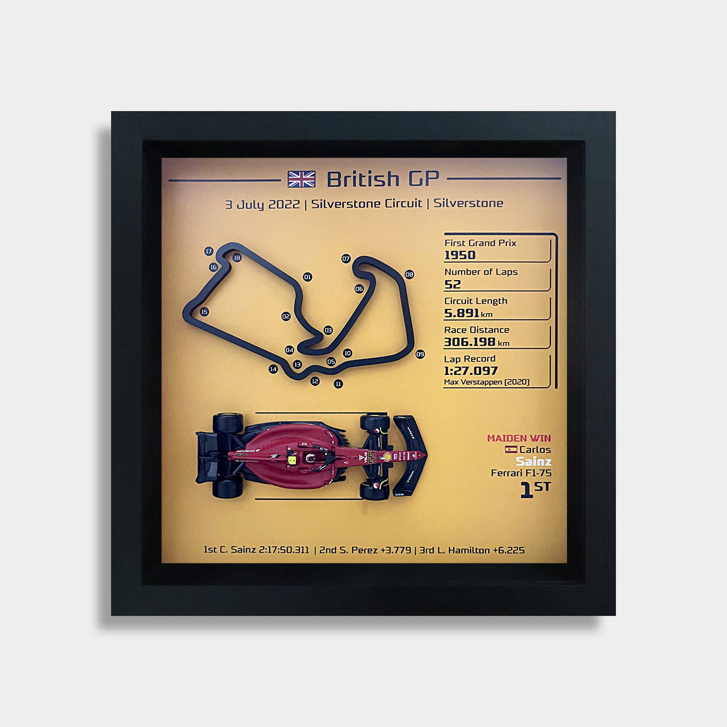 Customize F1 Track Frame - SOLO | F1 Collectible | F1 Decor | F1 Gift ...