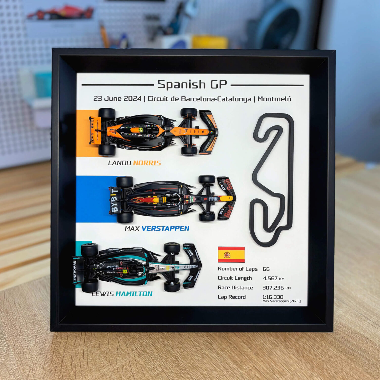 MRO Studio - Racetrack | F1 3D Frame | F1 Gift | F1 Decor