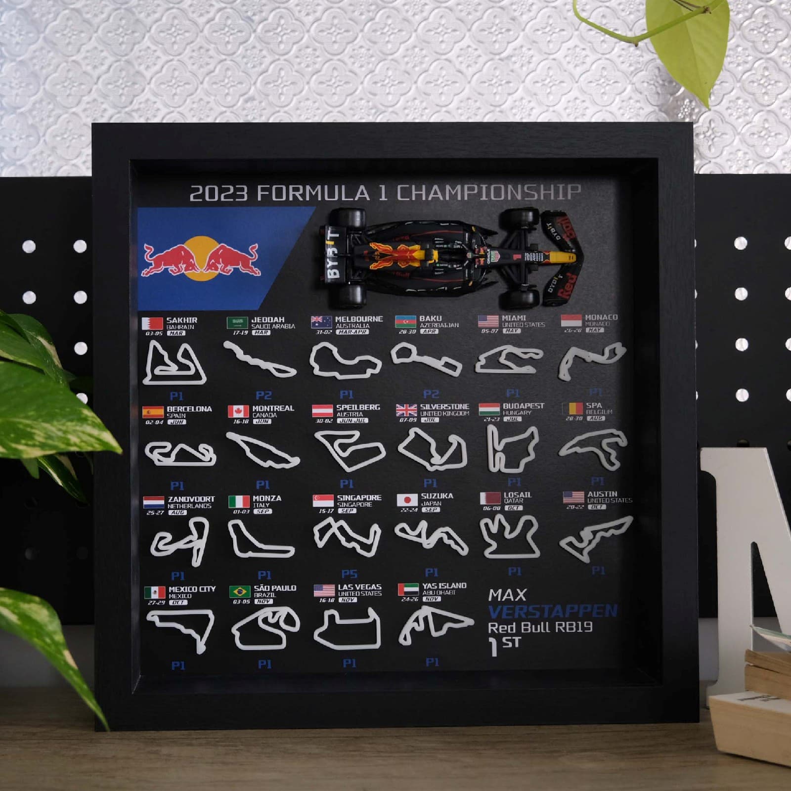 Customize F1 Calendar Track Frame | F1 Collectible | F1 Decor | F1 Gift ...