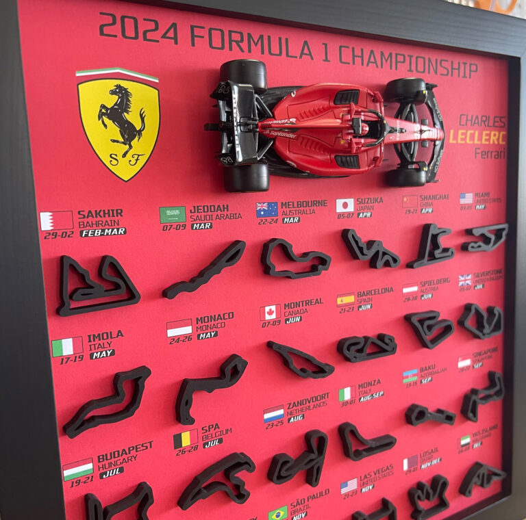 Customize F1 Calendar Track Frame | F1 Collectible | F1 Decor | F1 Gift ...