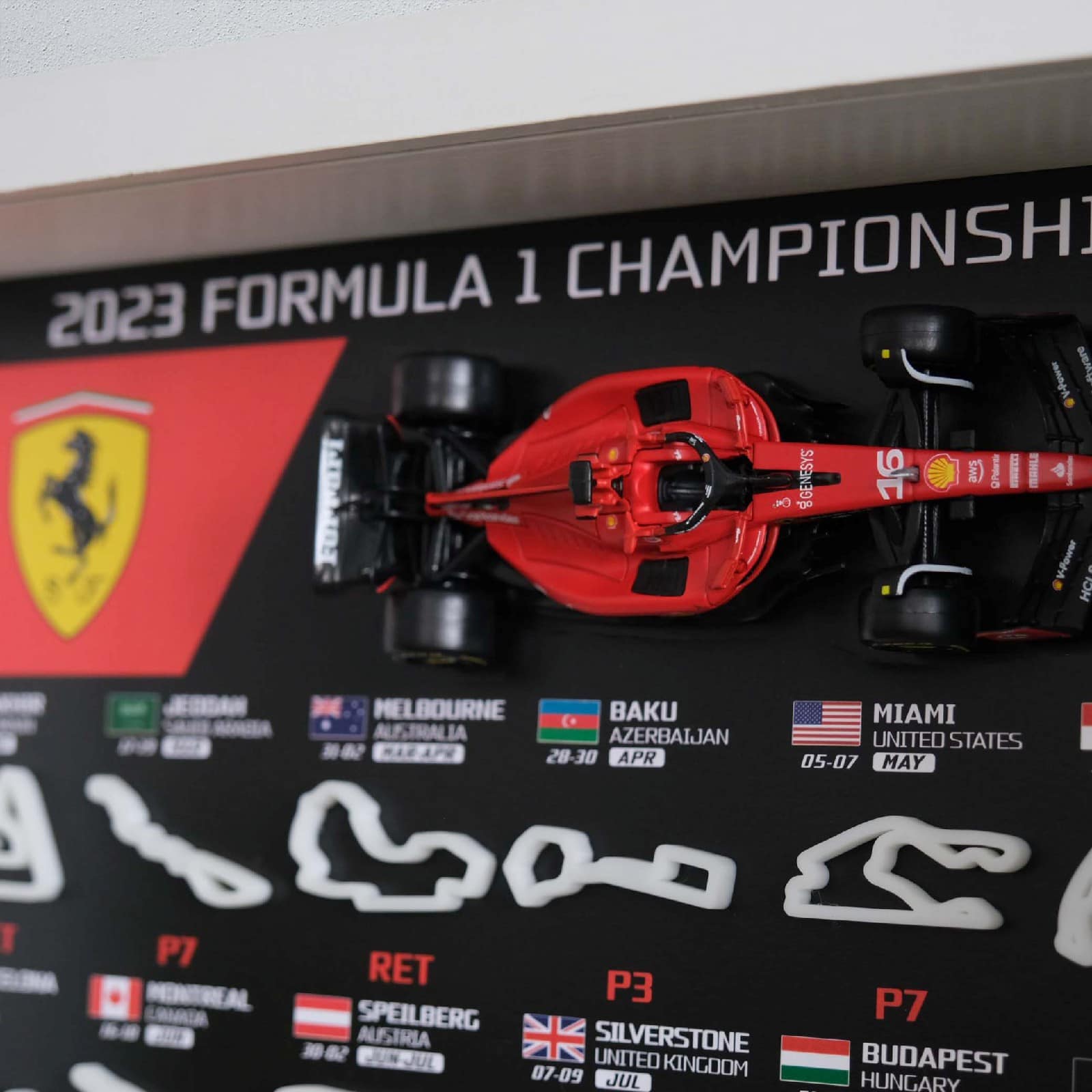 Customize F1 Calendar Track Frame | F1 Collectible | F1 Decor | F1 Gift ...
